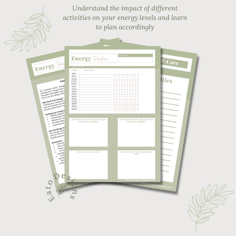 Energy Tracker, Energy Tracker for Running a Business - Etsy