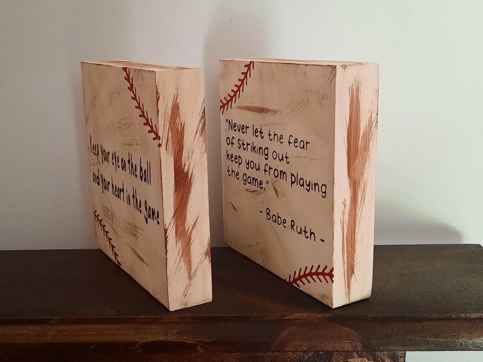 Baseball Quote Babe Ruth Wood Shelfie Sign - Etsy