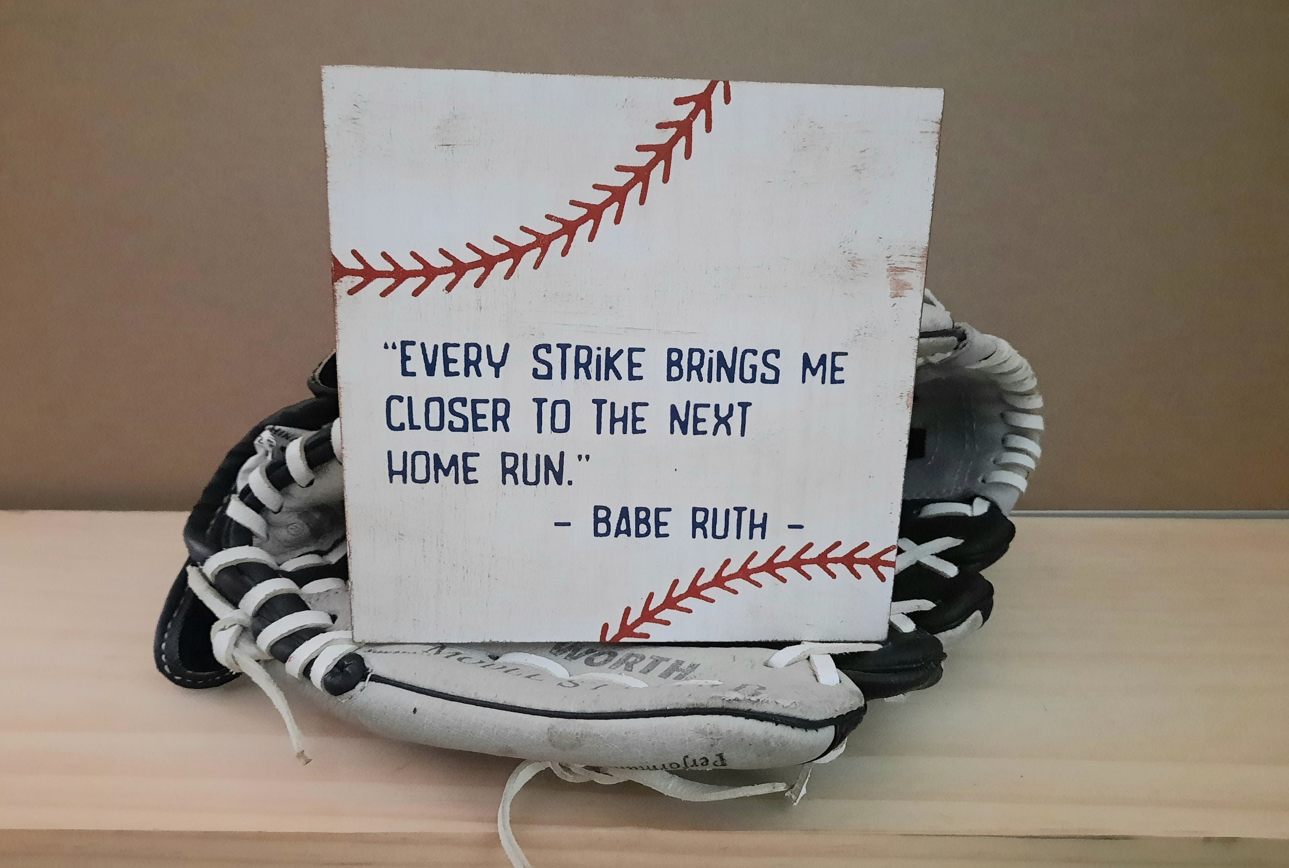Baseball Yogi Berra Babe Ruth Quote Wood Shelfie Sign - Etsy