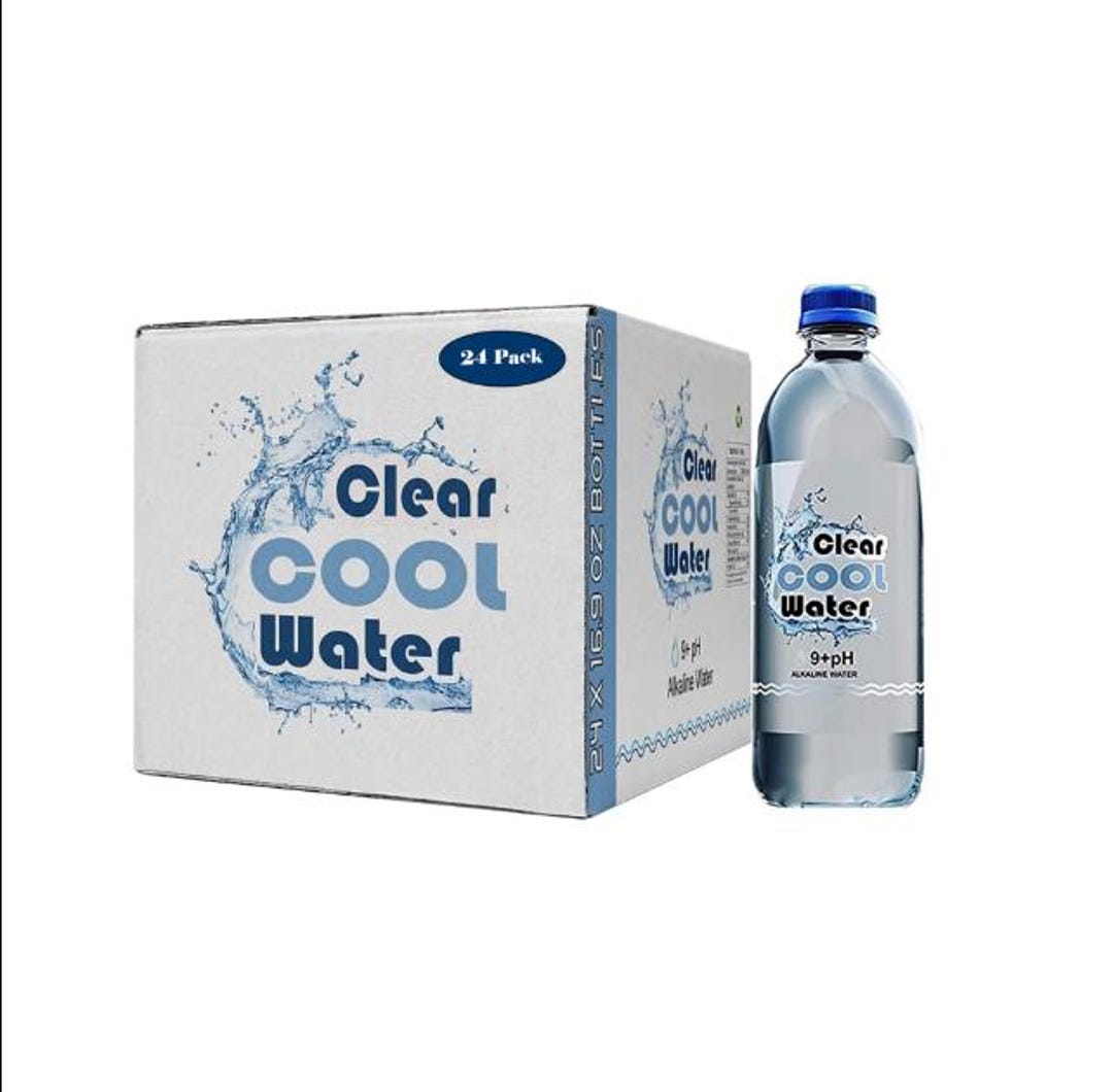 Clear Cool Water Ultimate Hydration Solution Alkaline Ph 9+ Bottle for ...