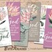 8 Bible Verse Bookmarks Proteas, Set 3 Instant Download for Craft ...