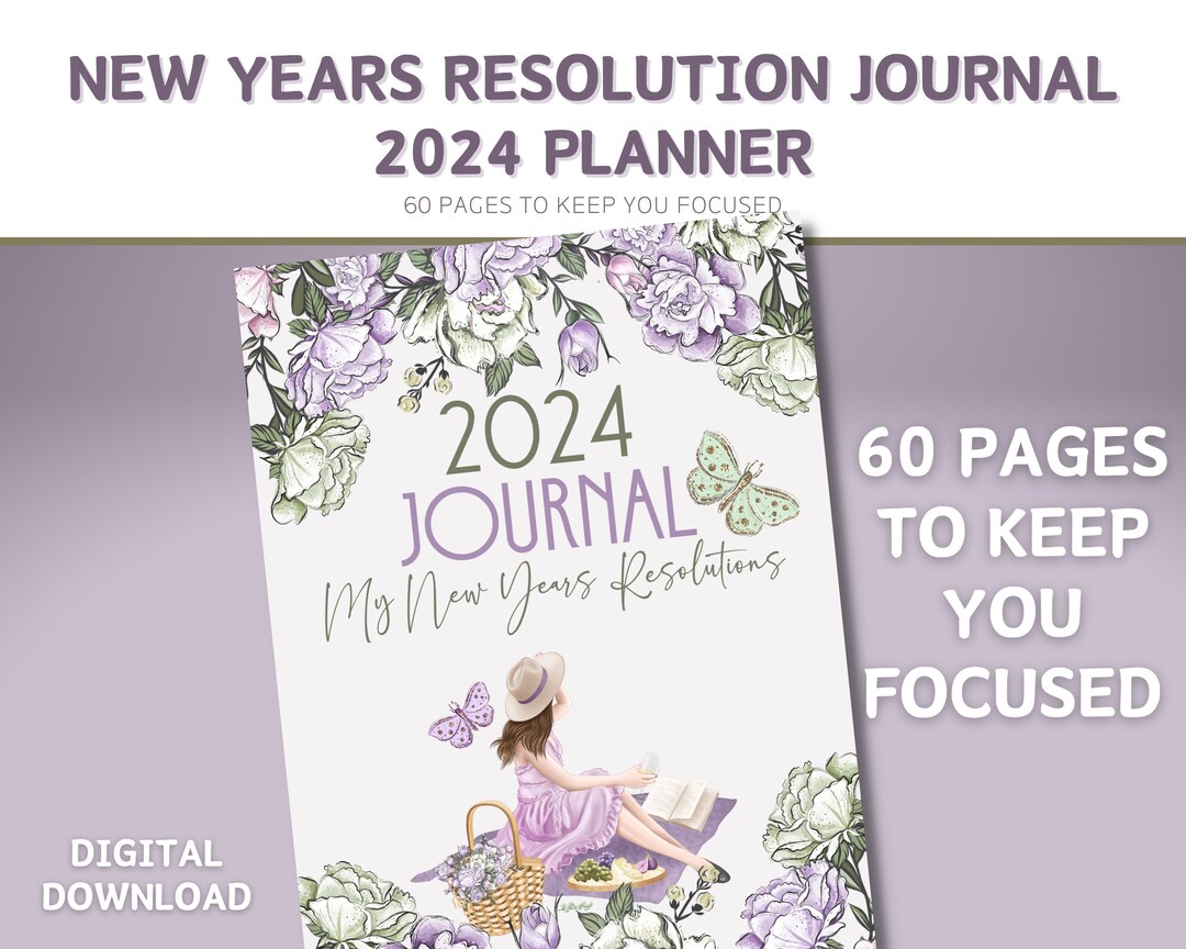 New Years Resolution Journal Planner / A4 + US Letter Sizes / Goal ...