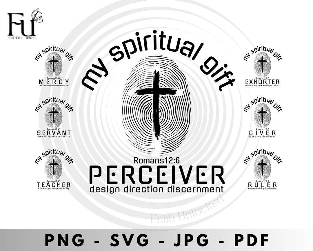Spiritual Gift Png, Jpg, Svg, Christian Gifts, Romans 12, Gifts of the ...