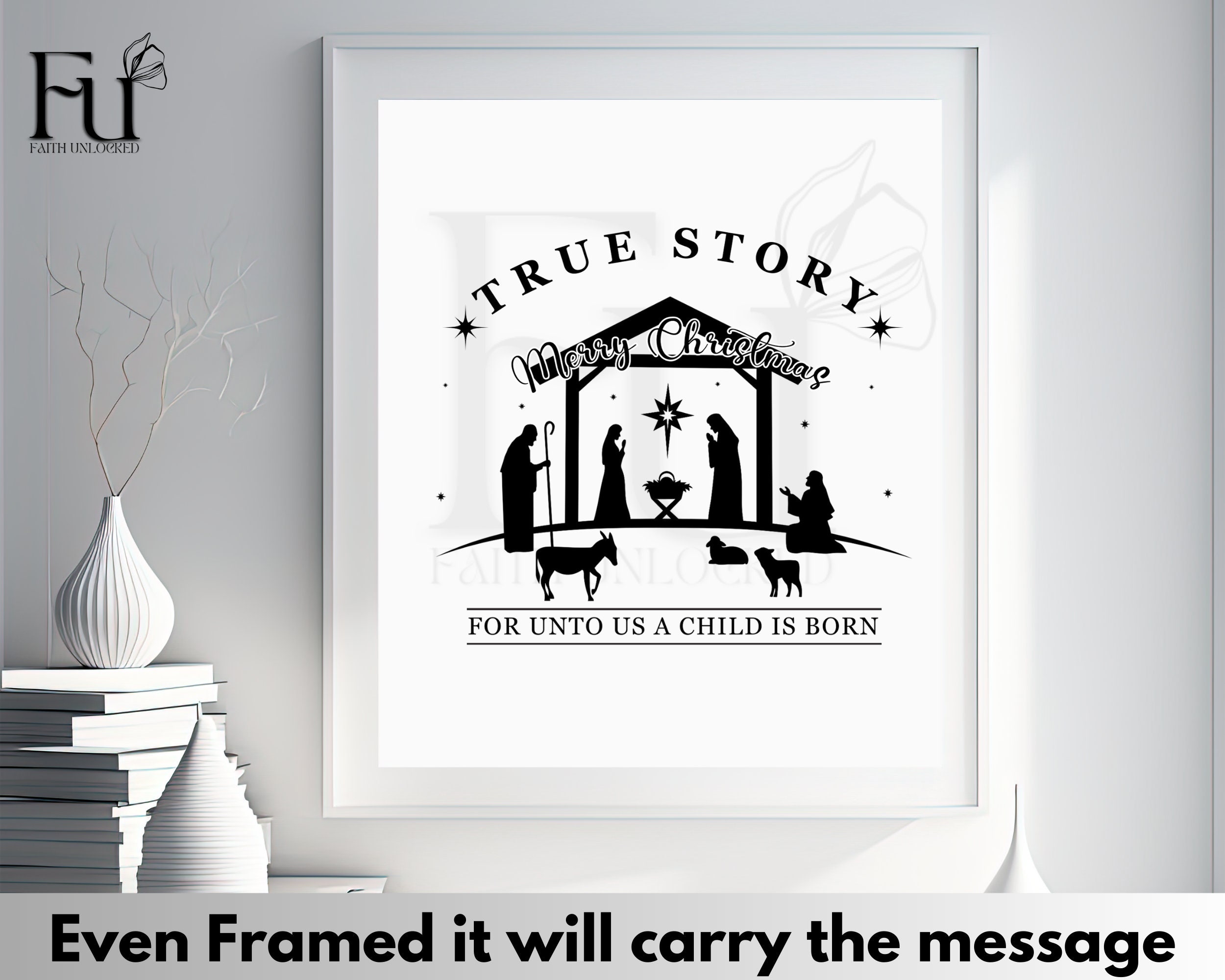 True Story Nativity Scene Svg Png Jpeg Scripture Svg Bible - Etsy