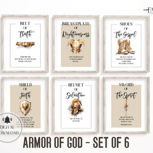 Armor of God, Ephesians 6, Christian Gallery Wall Art, Printable Wall ...