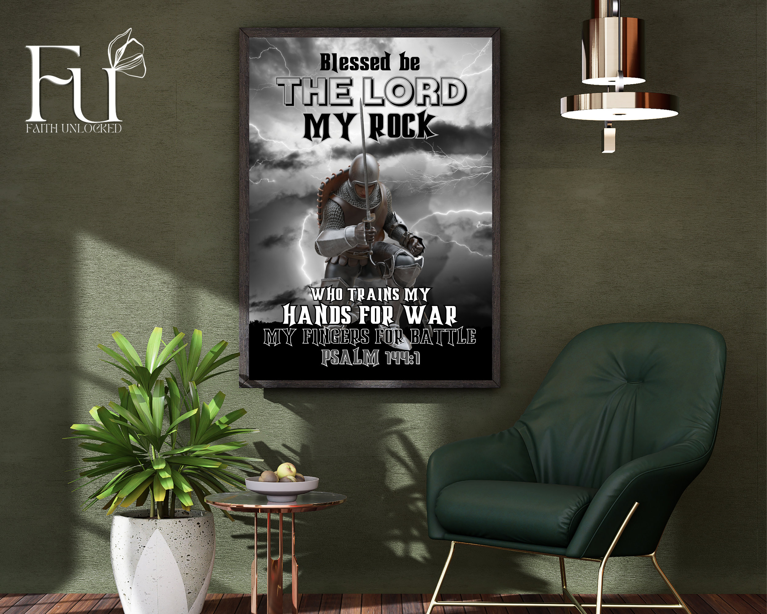 The Lord My Rock, Spiritual Warfare, Scripture Wall Art, Set of 3 ...