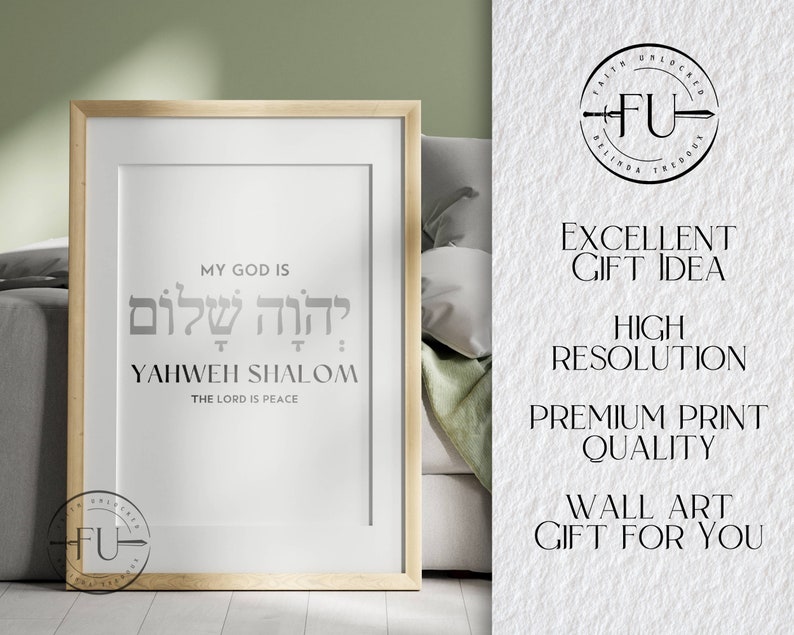 The 10 Names of God Bundle, Hebrew Names of God, Set of 10 Christian ...