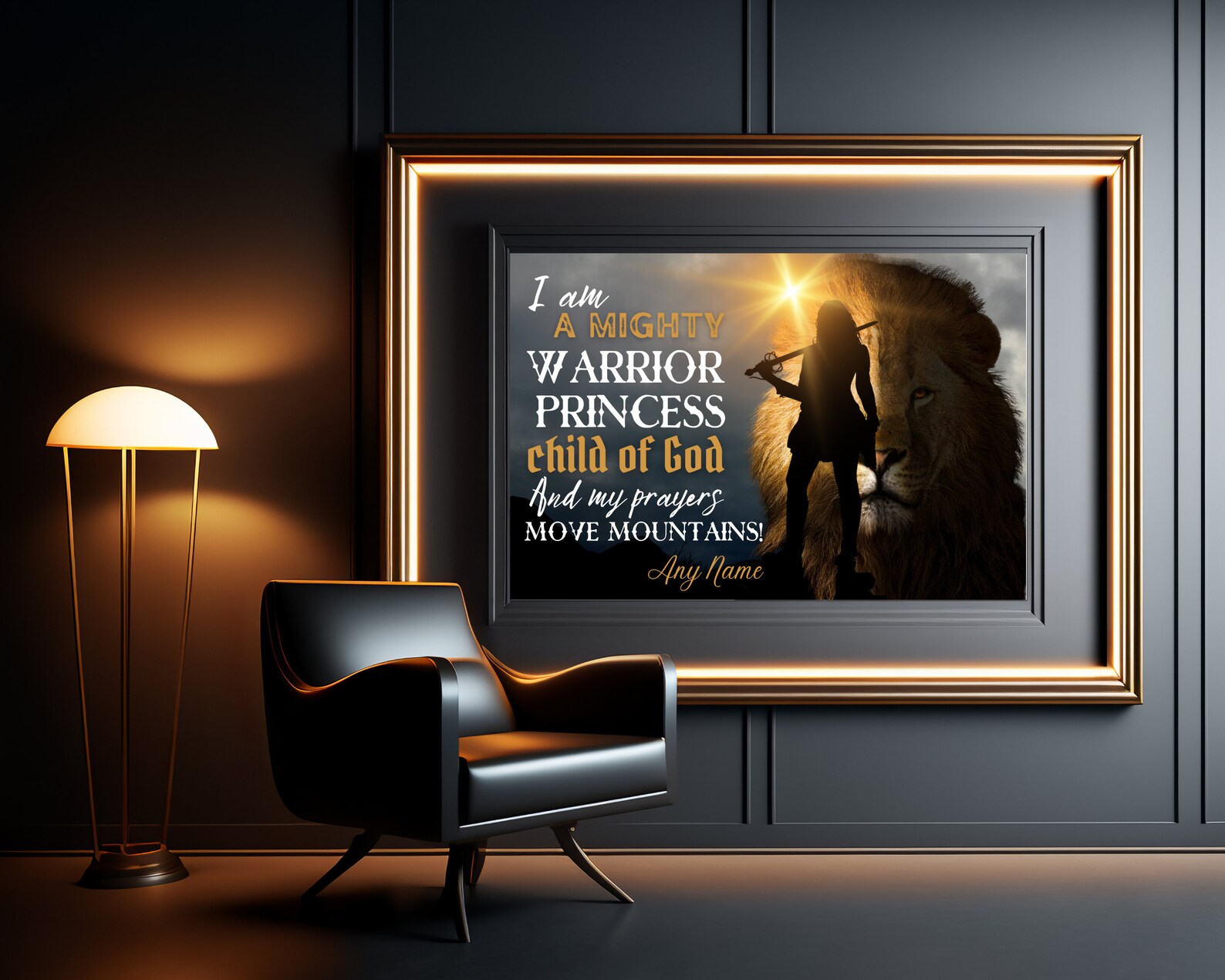 Personalized I Am a Mighty Warrior Princess Child of God, Digital ...