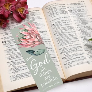 8 Bible Verse Bookmarks Proteas, Set 3 Instant Download for Craft ...