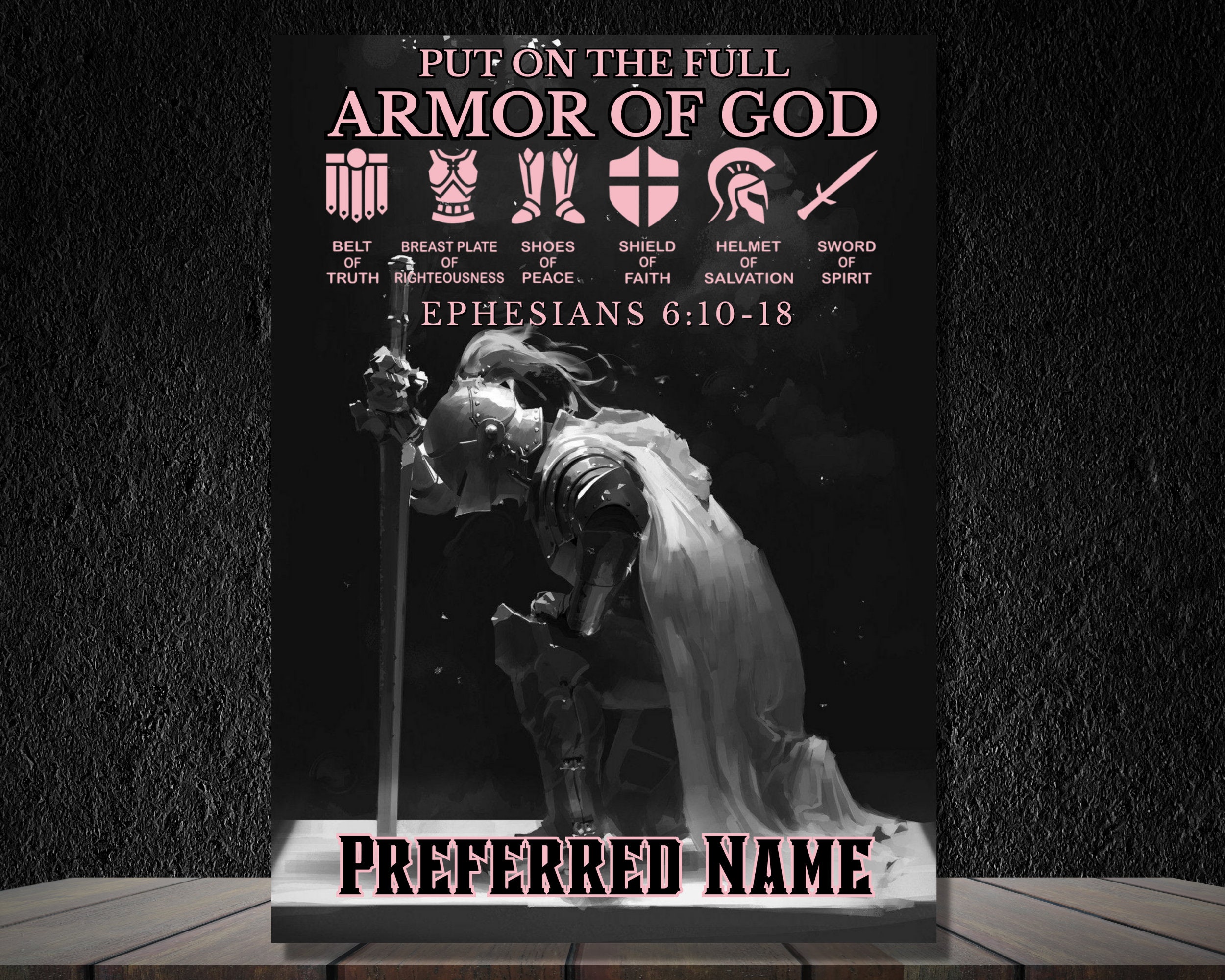 Personalized Armor of God Digital Download, Put on Full Armor ...