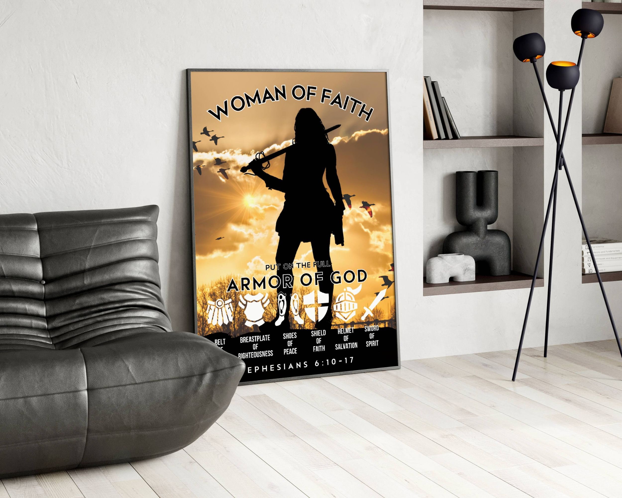 Armor of God, Ephesians 6, Woman of Faith, Printable Wall Art, Modern ...