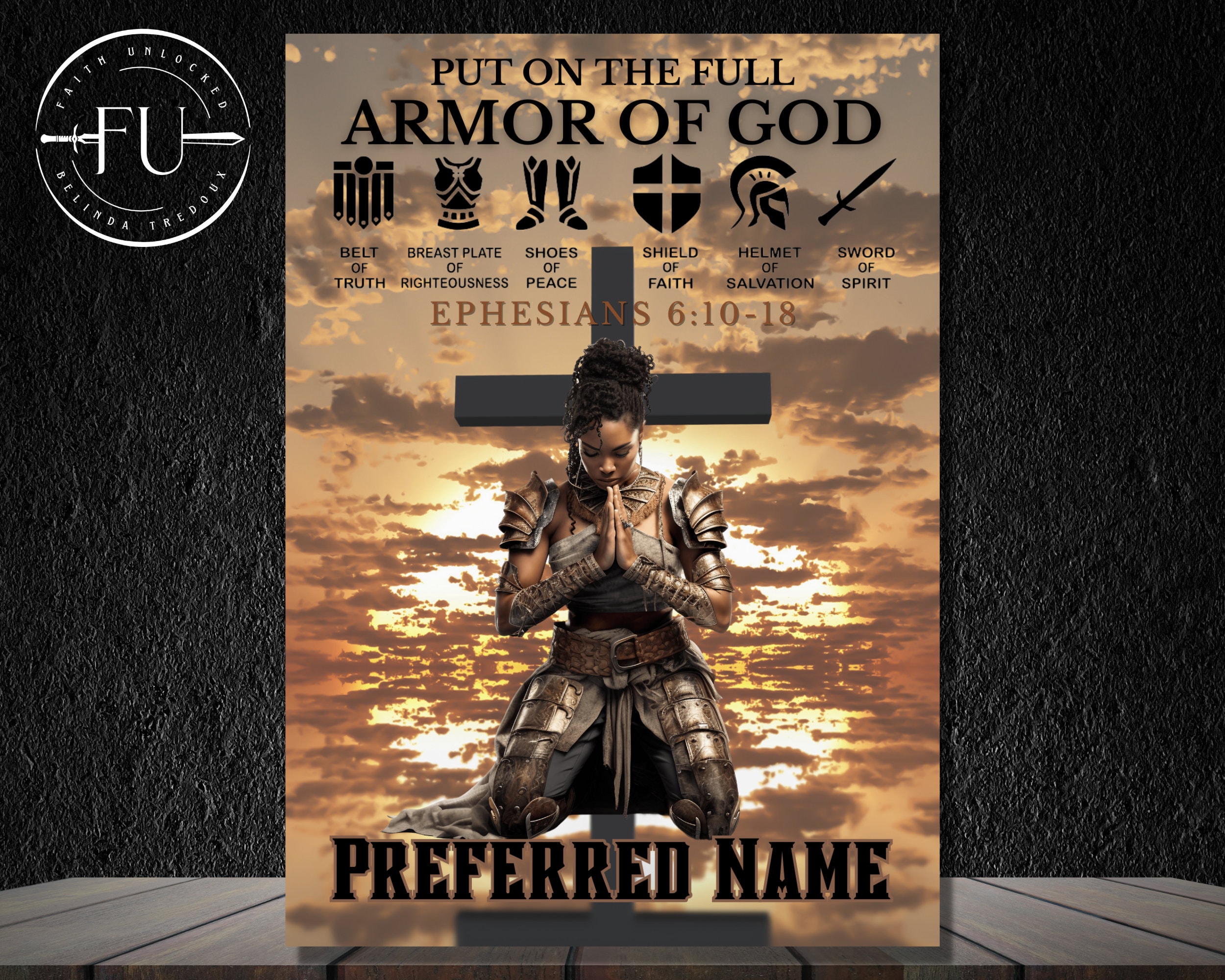 Personalized Armor of God Digital Download, African American Women, Put ...