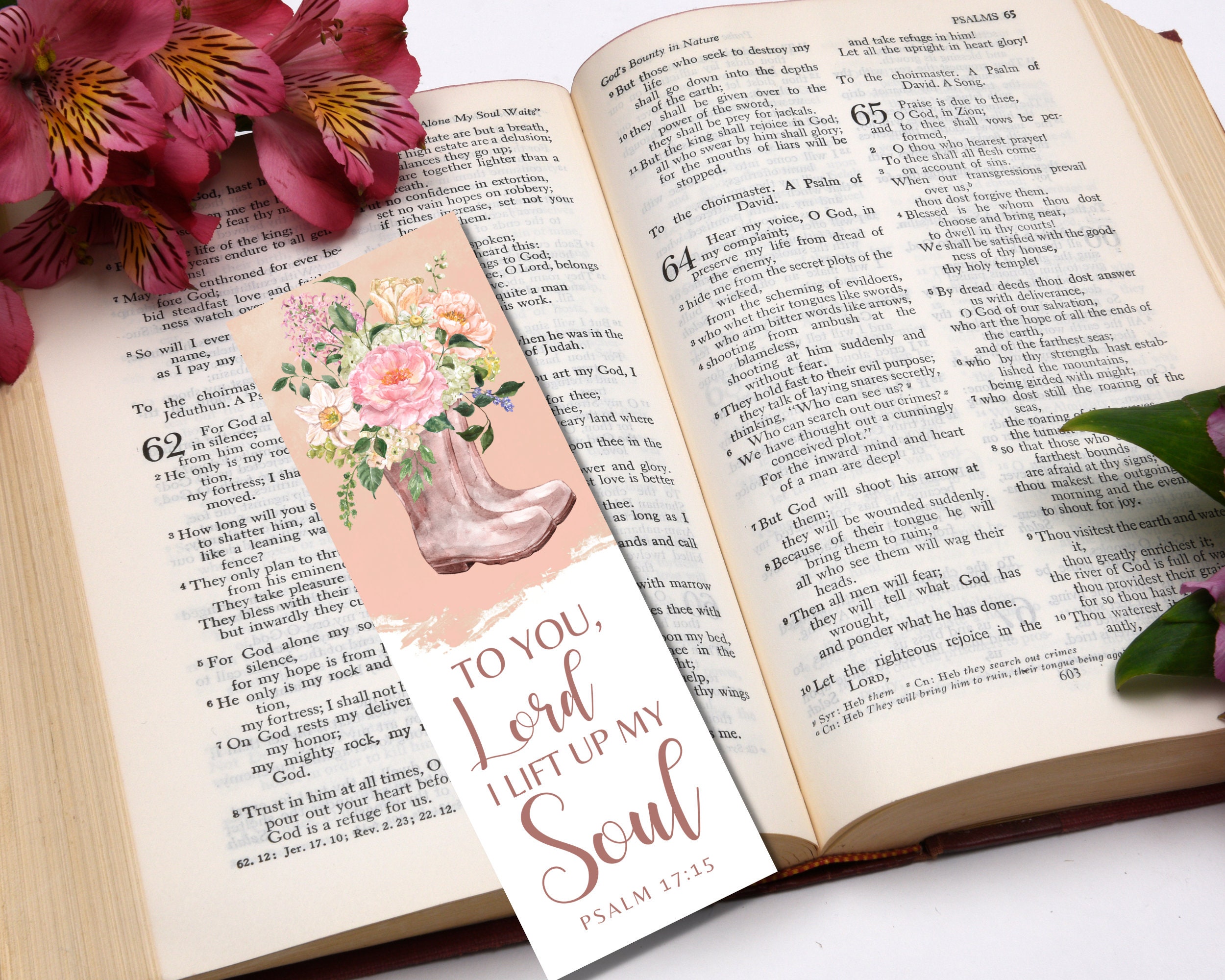 8 Bible Verse Bookmarks, Flowers, Set 2 Instant Download for Craft ...