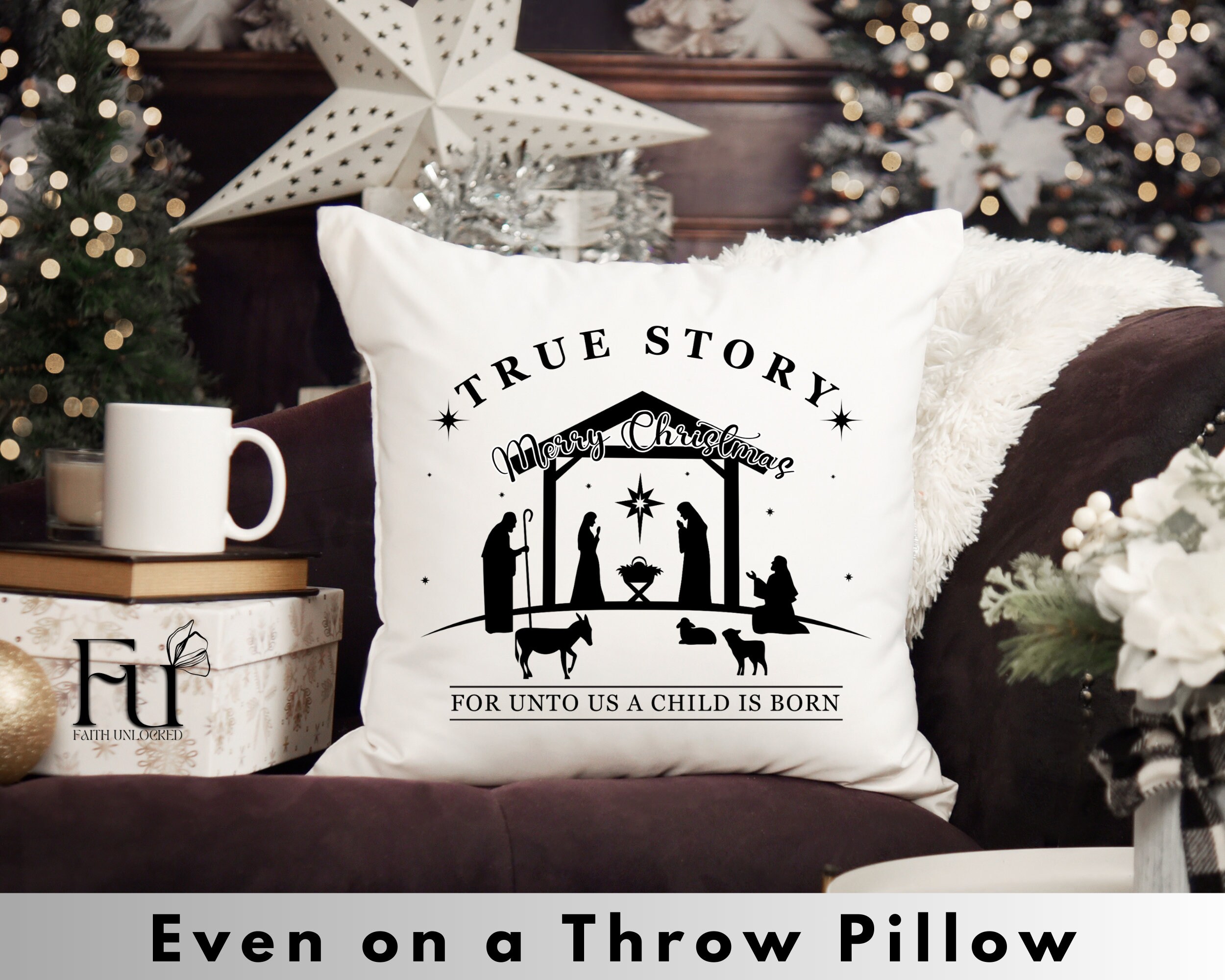 True Story Nativity Scene Svg Png Jpeg Scripture Svg Bible - Etsy