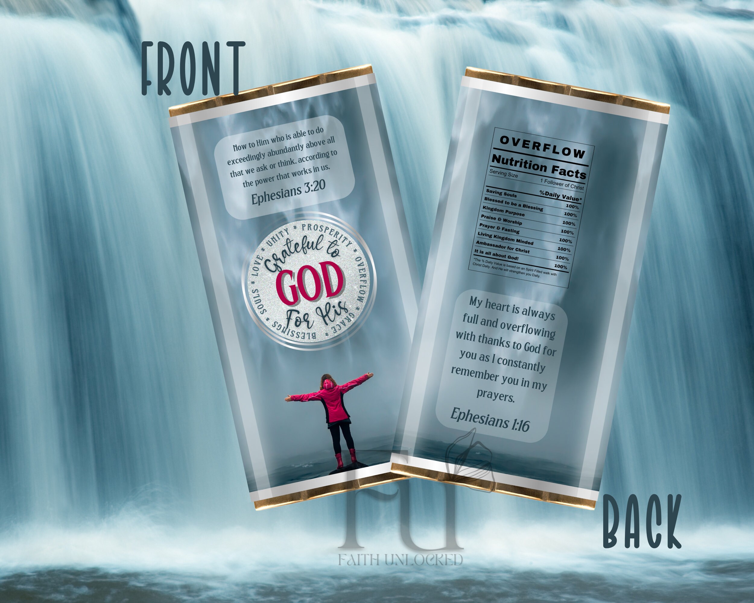 Overflow Ephesians 3v20, Chocolate Bar Wrapper, Candy Bar Overflow ...