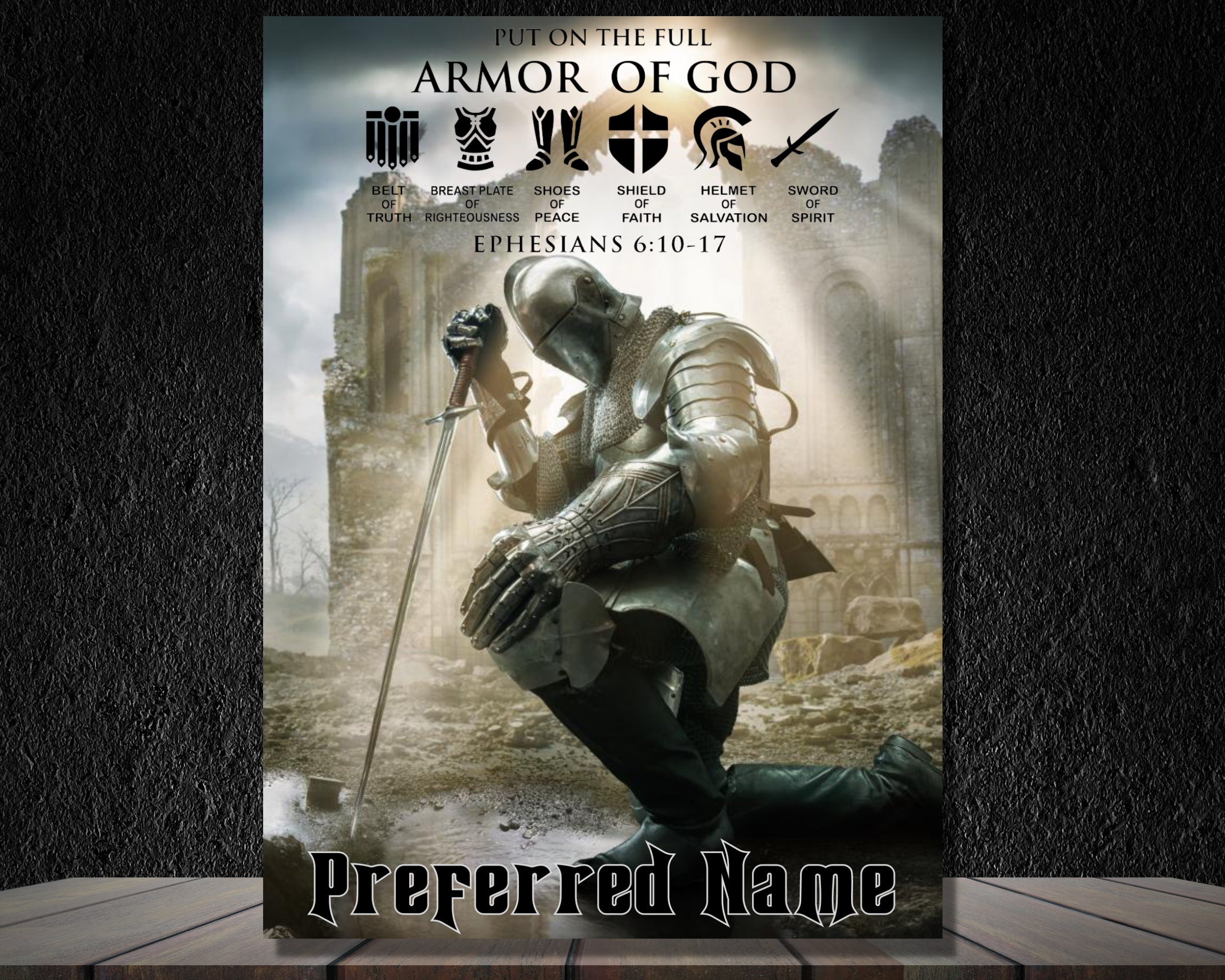 Personalized Armor of God Digital Download, Put on Full Armor ...