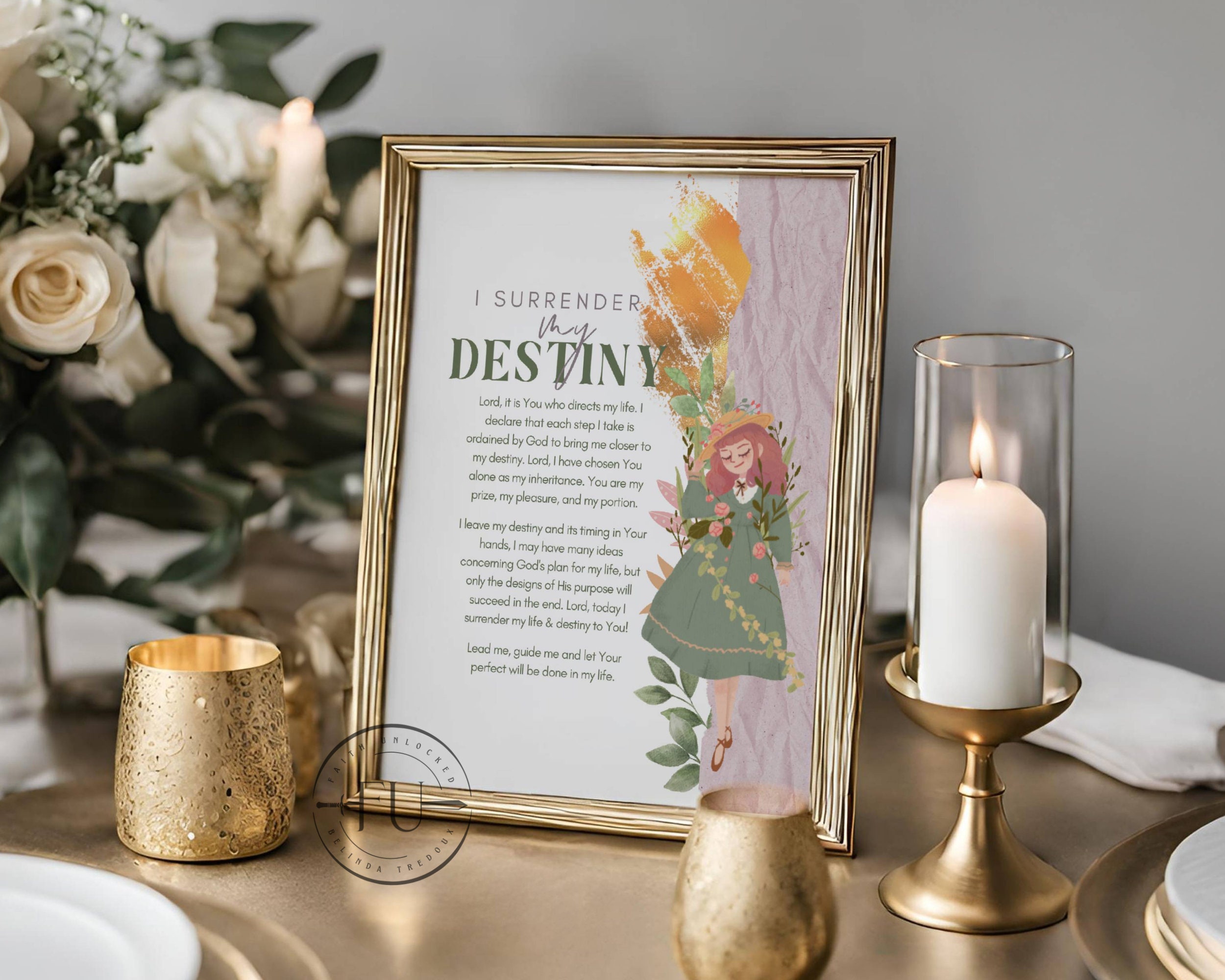 I Surrender My Destiny Wall Art, Giftable Item, Wellbeing, Home Gift ...
