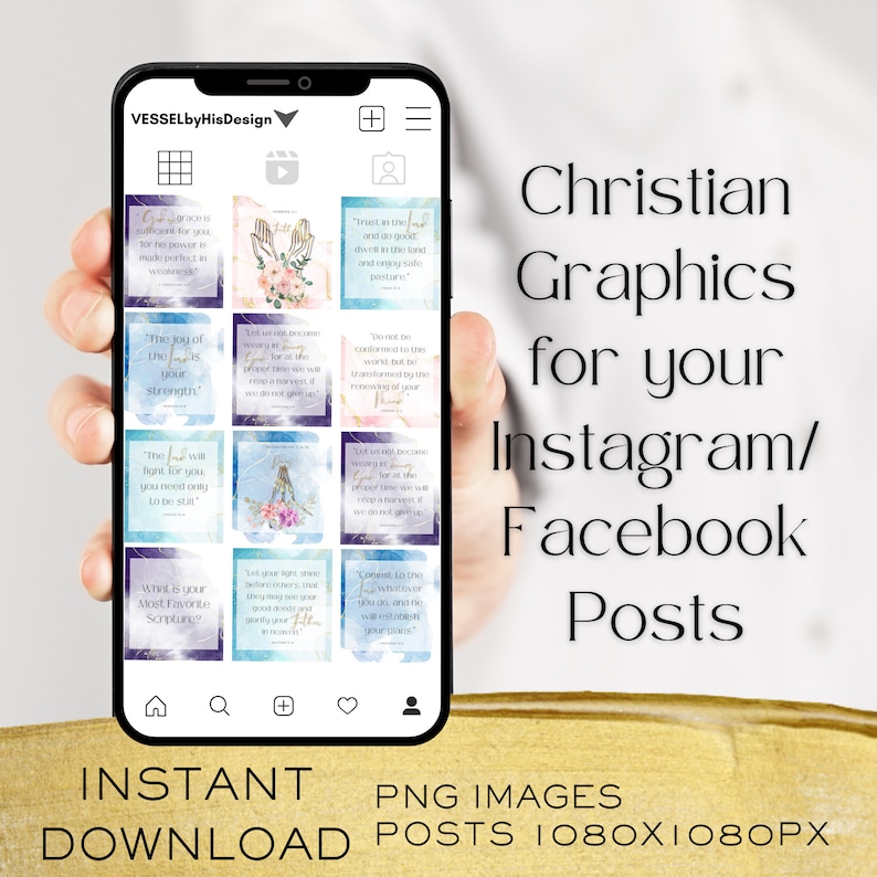 Christian Bible Verses Social Media Posts Graphics - Etsy