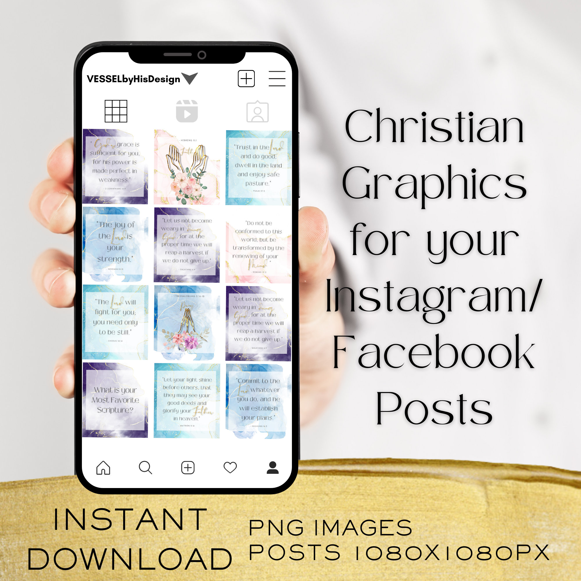 Christian Bible Verses Social Media Posts Graphics - Etsy