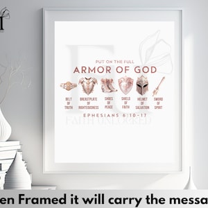 Full Armor of God Svg, Rose Gold Png, Jpg Scripture Svg, Bible Quote ...
