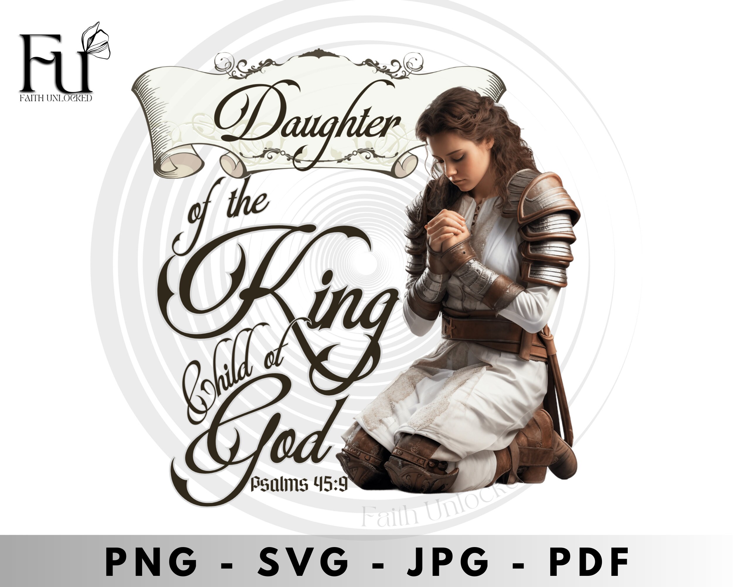 Daughter of the King Child of God Svg, Scripture Svg, Bible Quote Svg ...