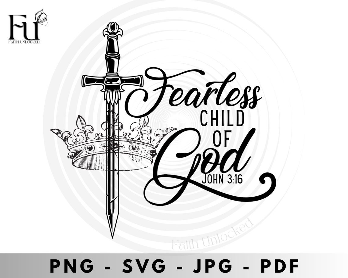 Fearless Child of God Svg Scripture Svg Bible Quote Svg - Etsy