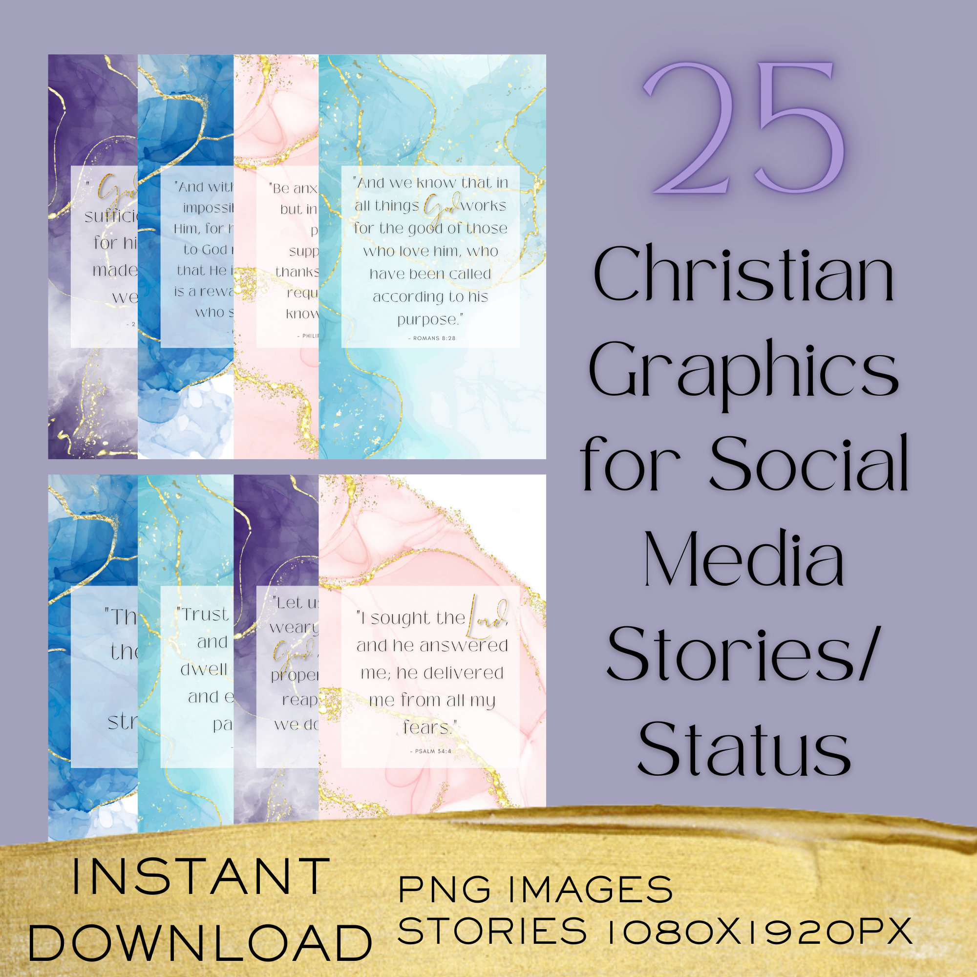 Christian Bible Verses Social Media Posts Graphics - Etsy