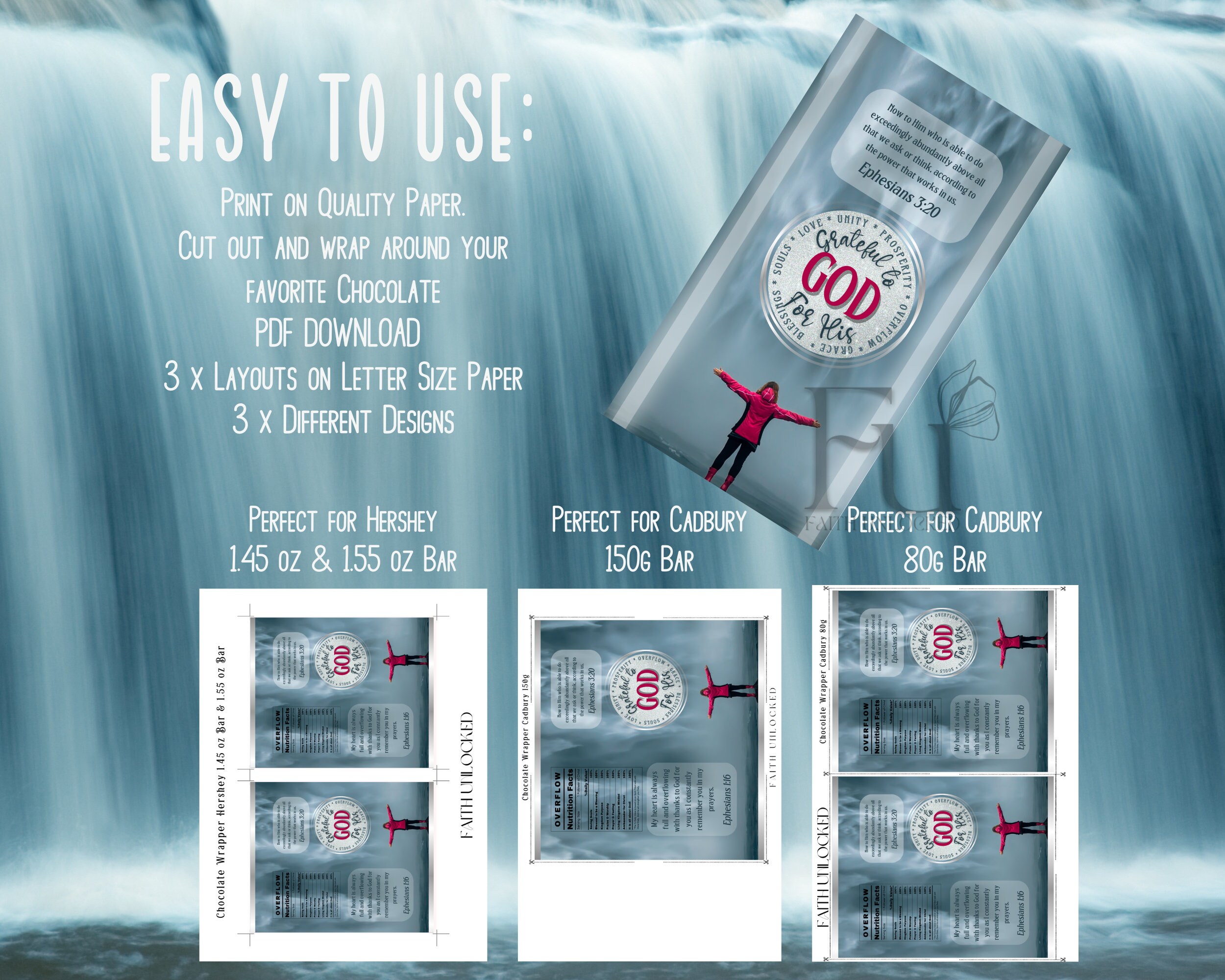 Overflow Ephesians 3v20, Chocolate Bar Wrapper, Candy Bar Overflow ...