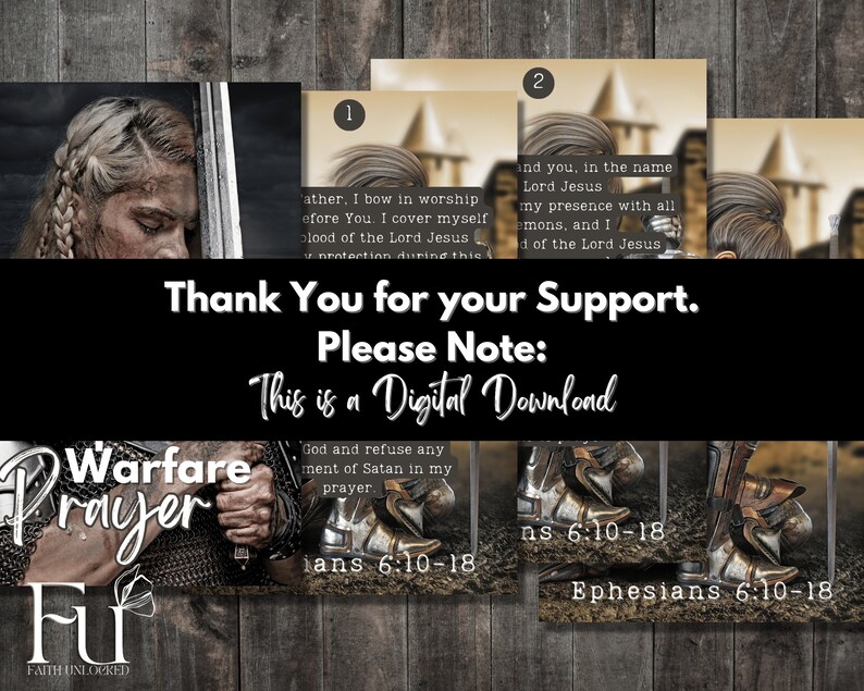 Spiritual Warfare Prayer / Full Armor of God / Prayer Cards / Gift Idea ...