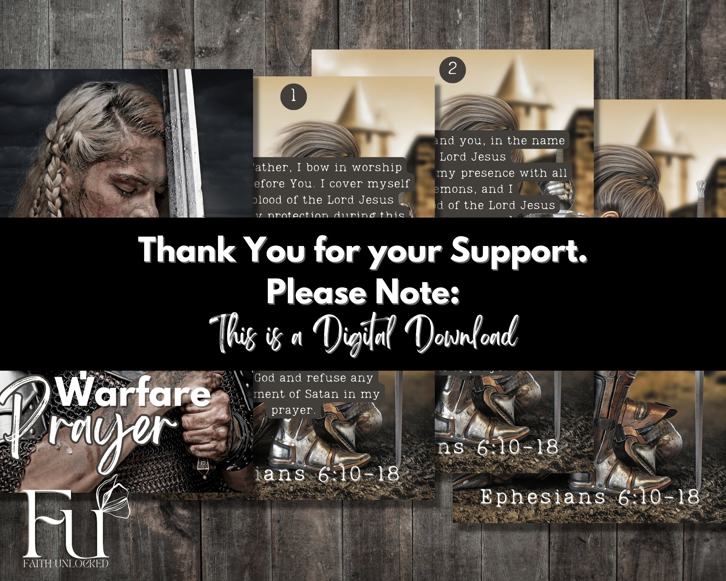 Spiritual Warfare Prayer / Full Armor of God / Prayer Cards / Gift Idea ...