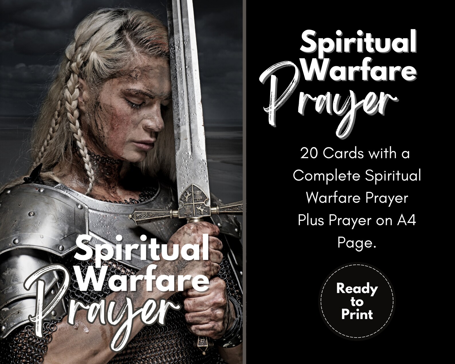 Spiritual Warfare Prayer / Full Armor of God / Prayer Cards / Gift Idea ...