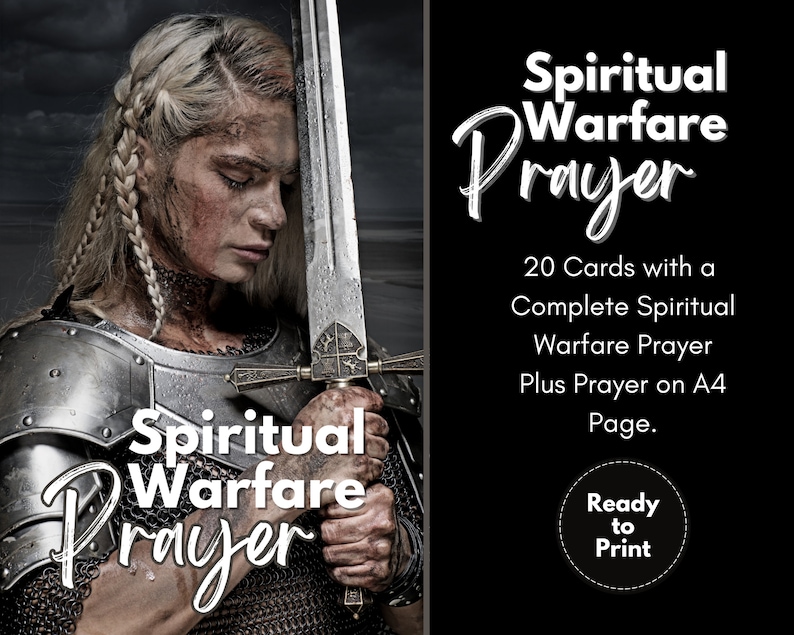 Spiritual Warfare Prayer / Full Armor of God / Prayer Cards / Gift Idea ...