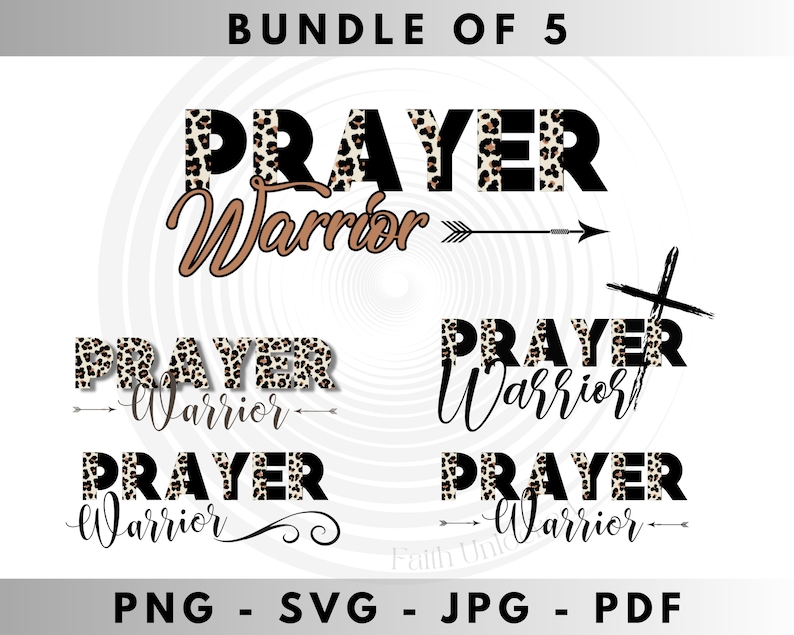 Prayer Warrior Svg LEOPARD PRINT Svg Scripture Svg Full - Etsy