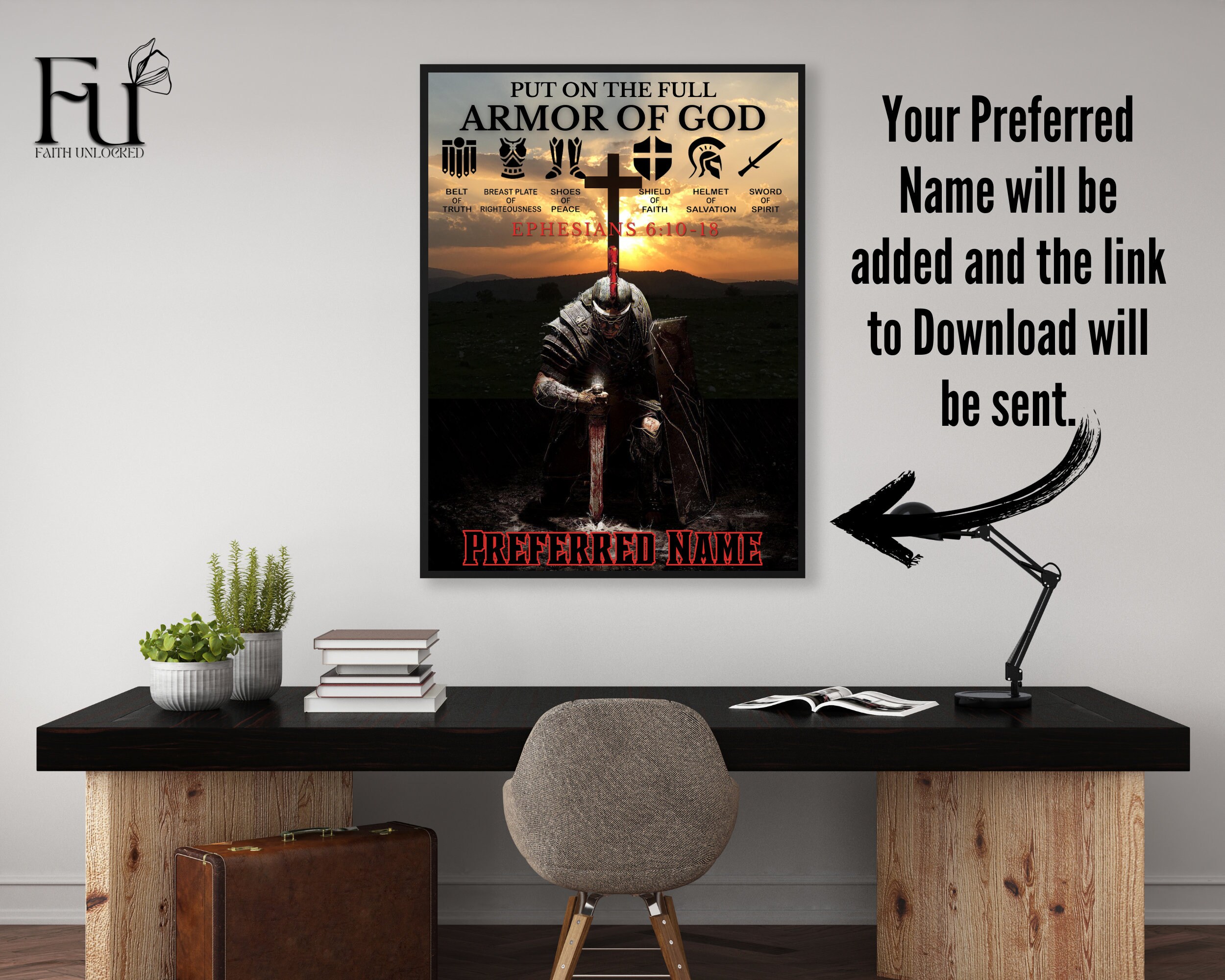 Personalized Armor of God Digital Download, Put on Full Armor ...