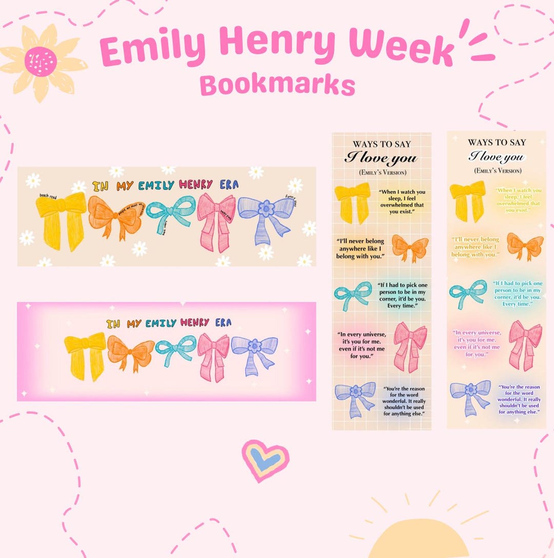 Emily Henry Bookmark Romance Author Book Accessories Beach Read Book ...
