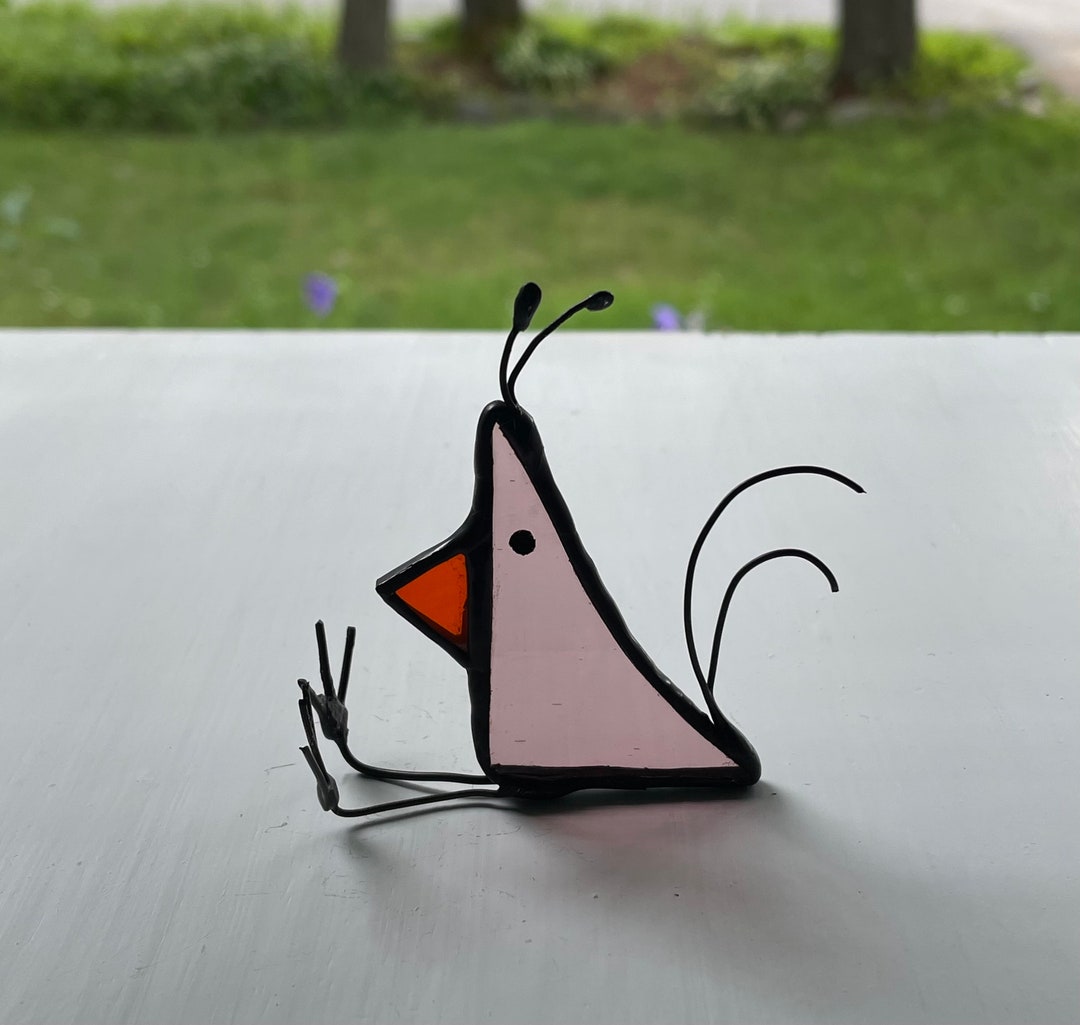 Stained Glass Scrappy Birds Etsy