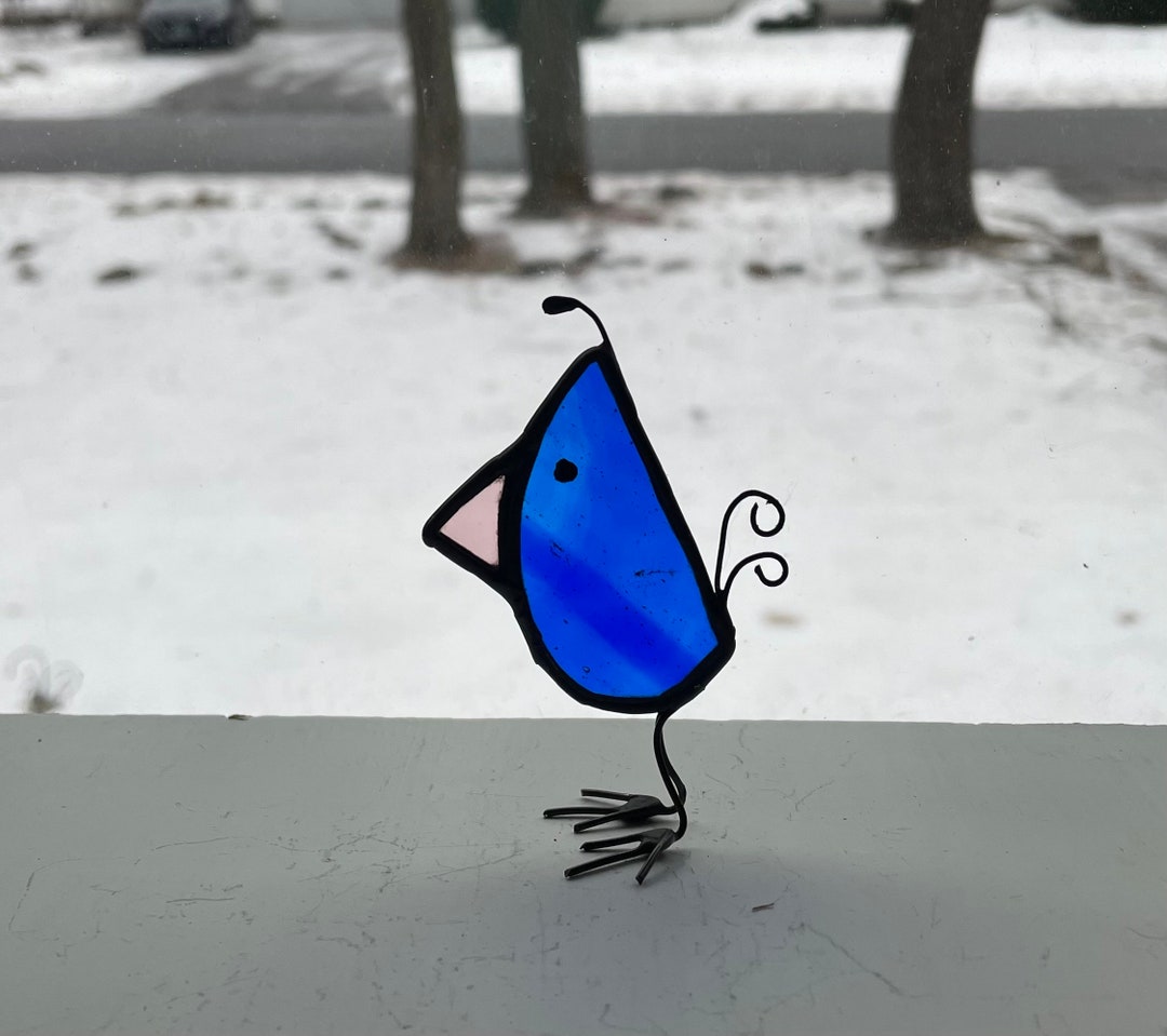 Stained Glass Scrappy Birds Etsy