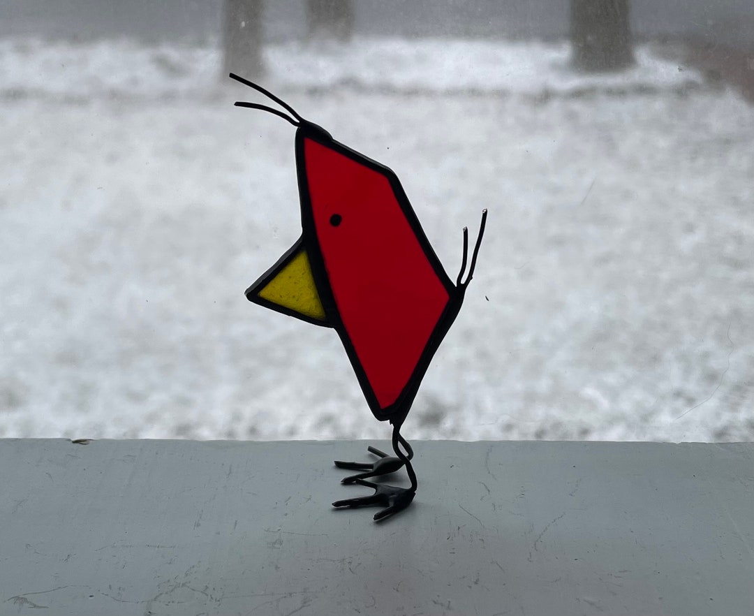 Stained Glass Scrappy Birds Etsy
