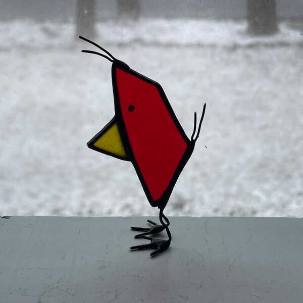 Stained Glass Scrappy Bird - Etsy