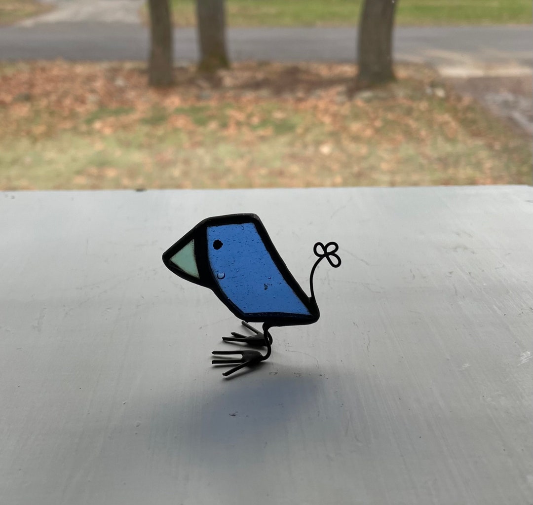 Stained Glass Scrappy Birds Etsy