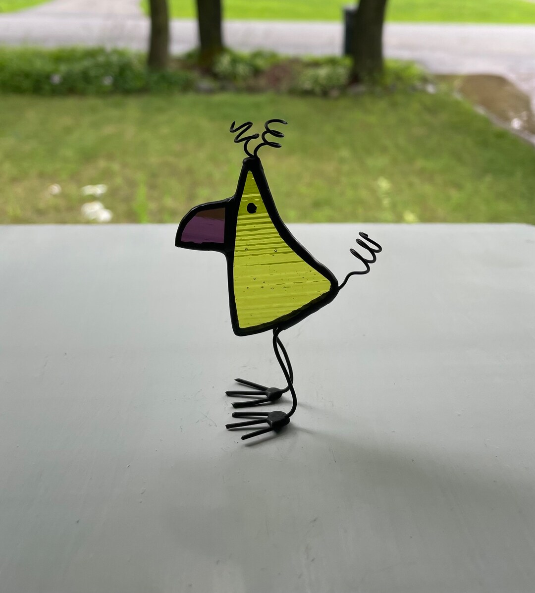 Stained Glass Scrappy Birds Etsy