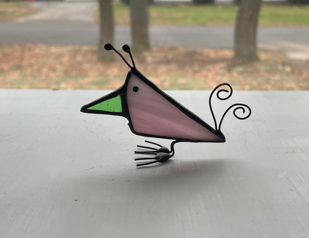 Stained Glass Scrappy Birds Etsy
