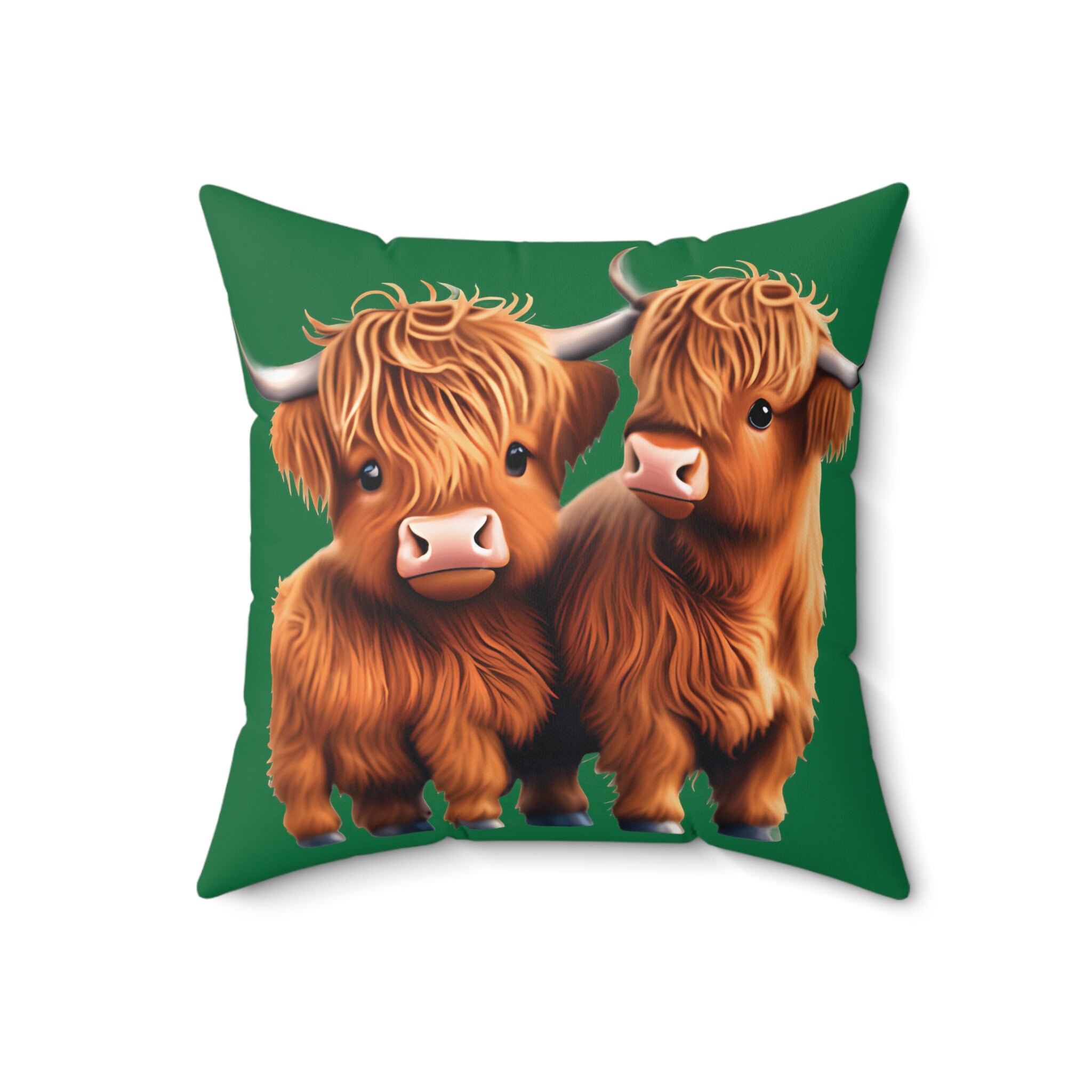 Highland Cows Square Pillow, Animal Cow Shams, Cow Enthusiast Pillows ...