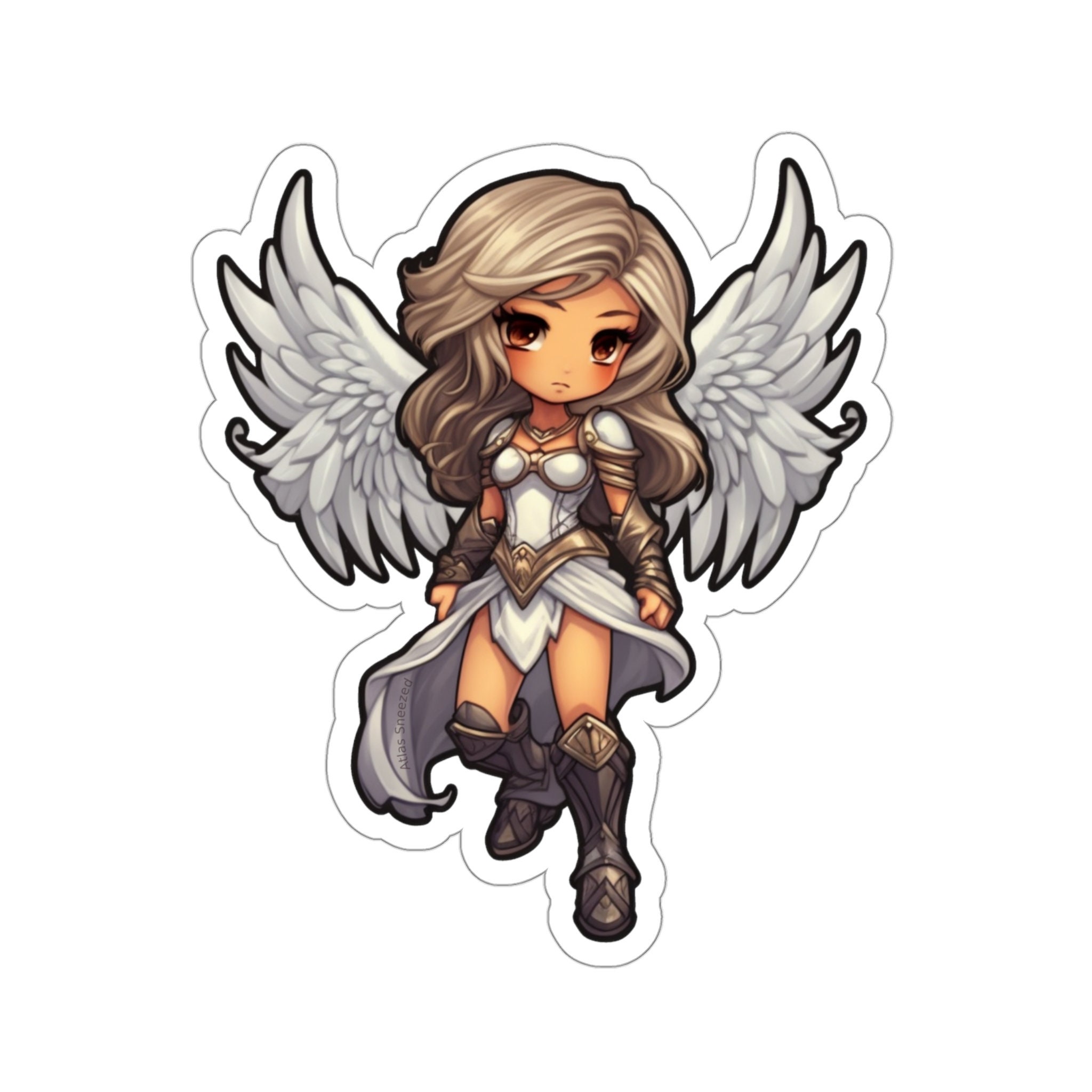 Cute Chibi Female Angel Sticker, Video Game, Anime Character, Sci Fi ...