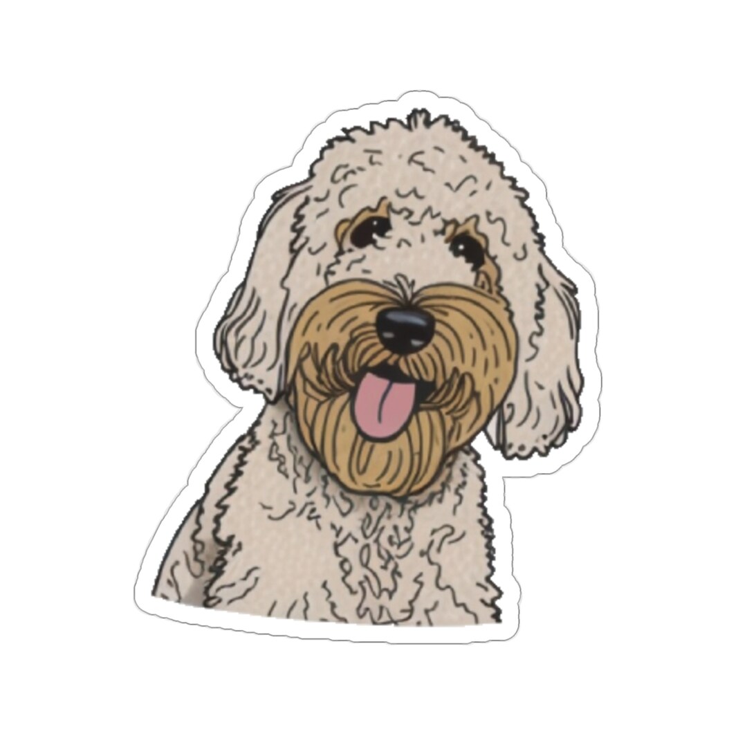 Cute, Labradoodle Dog Stickers, Vinyl Stickers for Water Bottle, Laptop ...