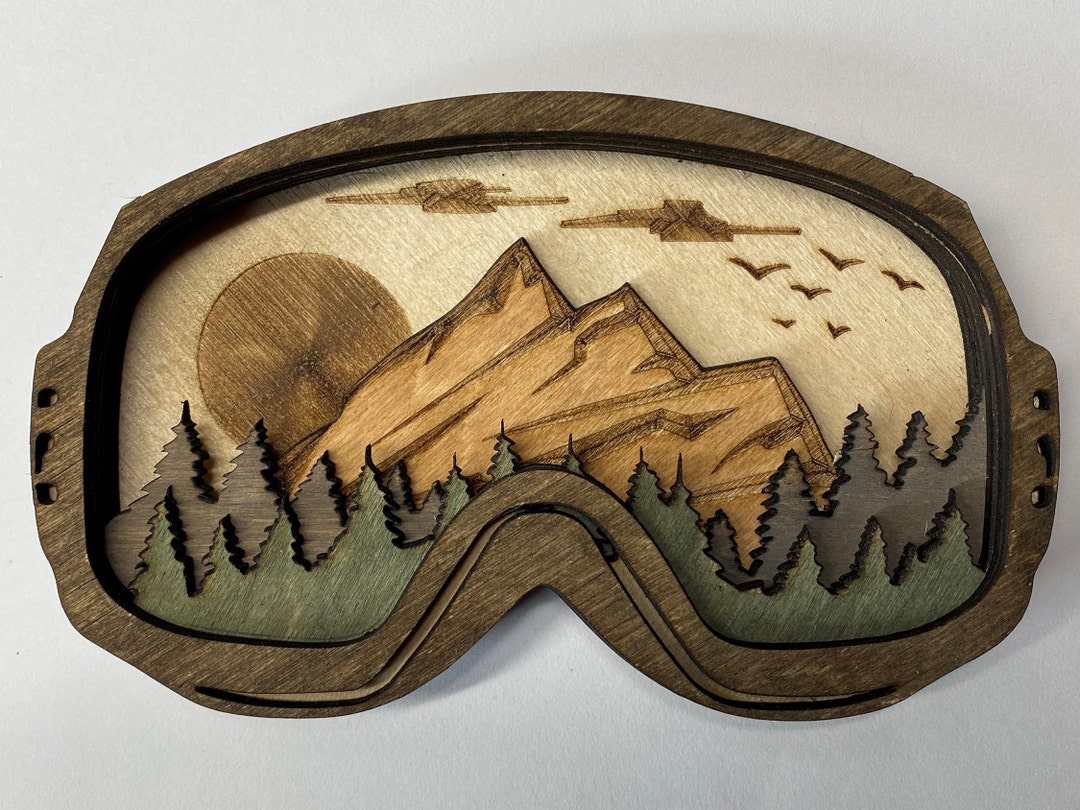 3D Layered Wood Art Ski/snowboard Goggles - Etsy