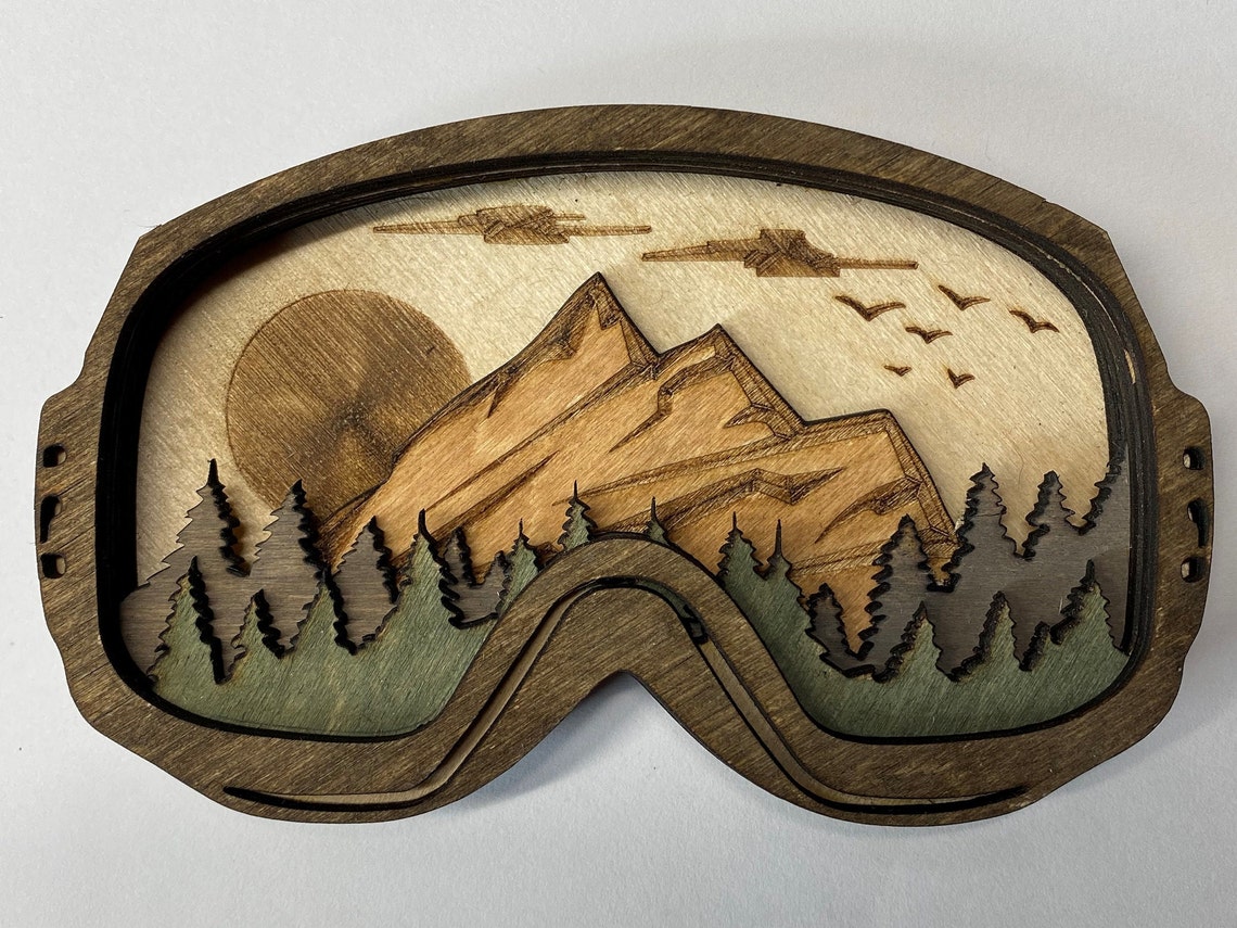 3D Layered Wood Art Ski/snowboard Goggles - Etsy