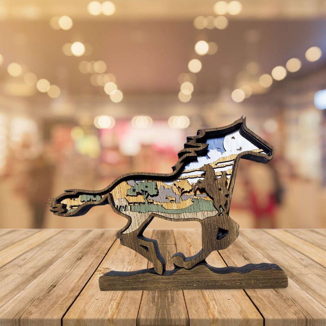3D Layered Wood Art, Horse - Etsy