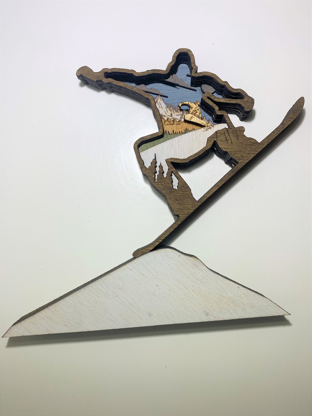 3D Layered Wood Art Snowboard - Etsy