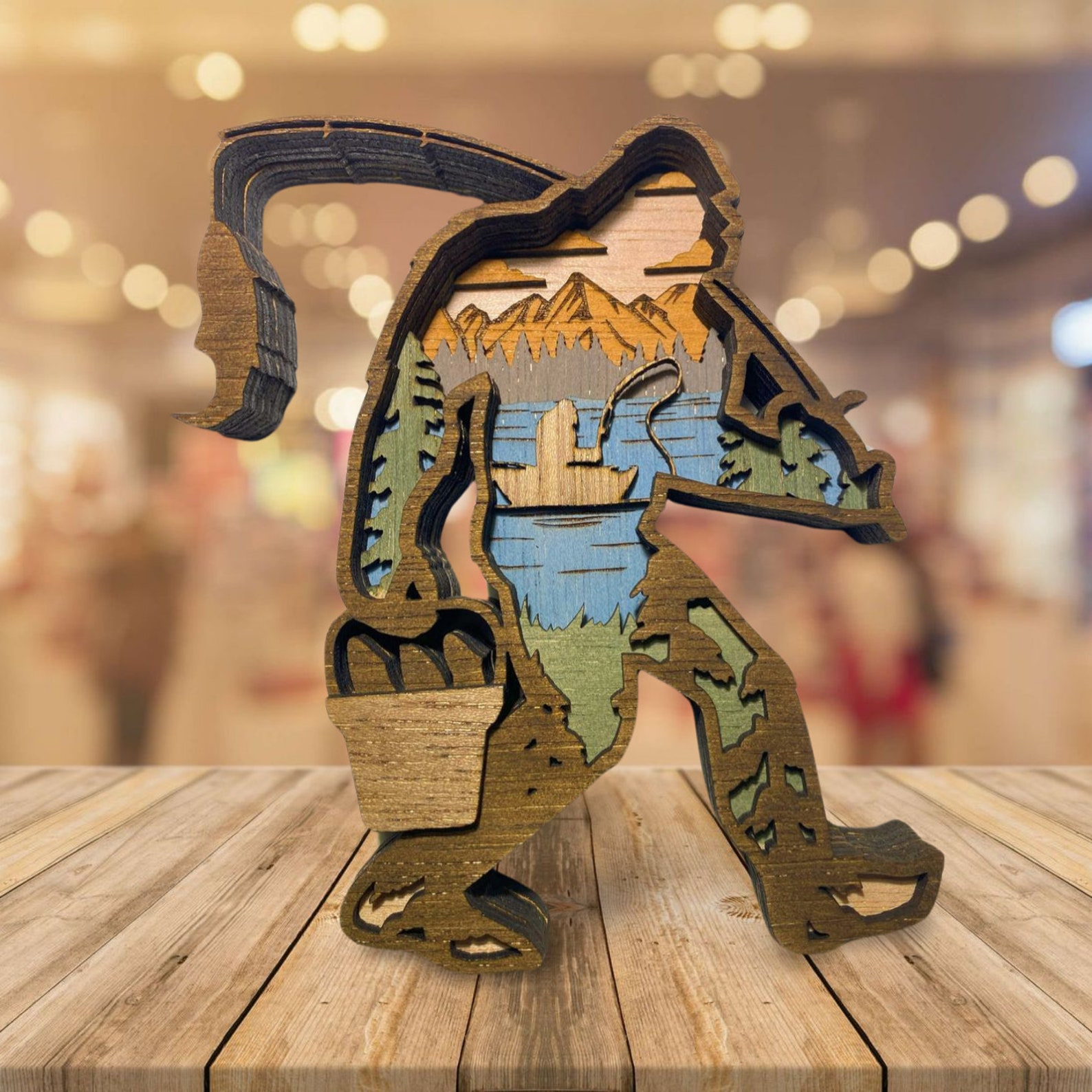 3D Layered Wood Art, Sasquatch/bigfoot - Etsy